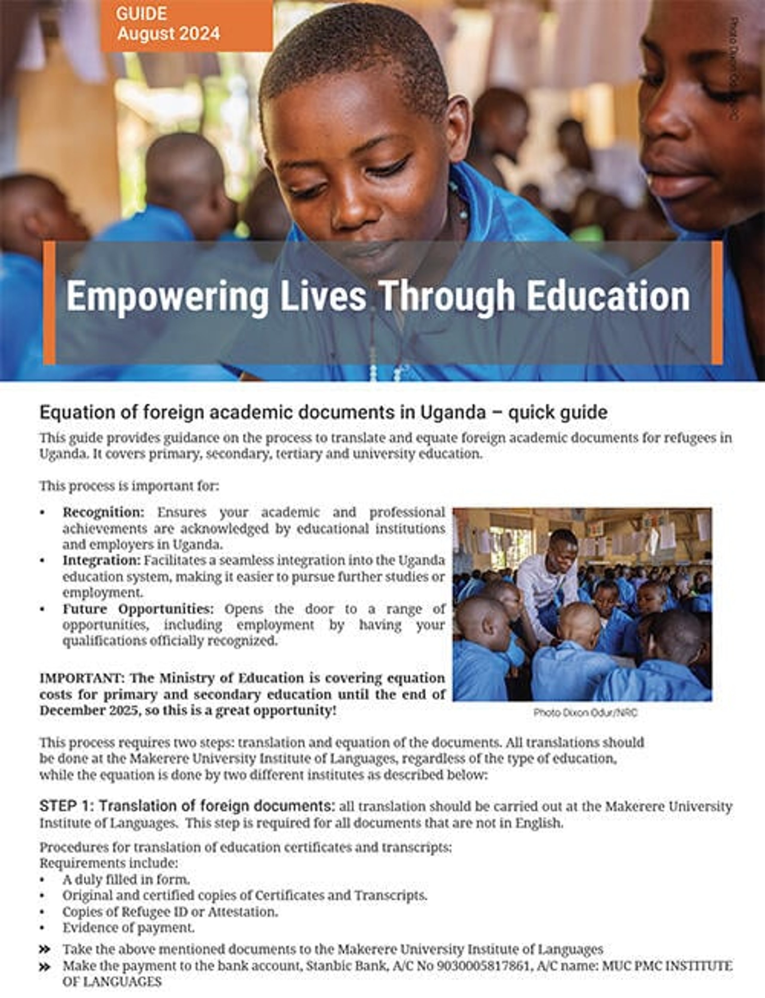 Empowering lives through education | NRC