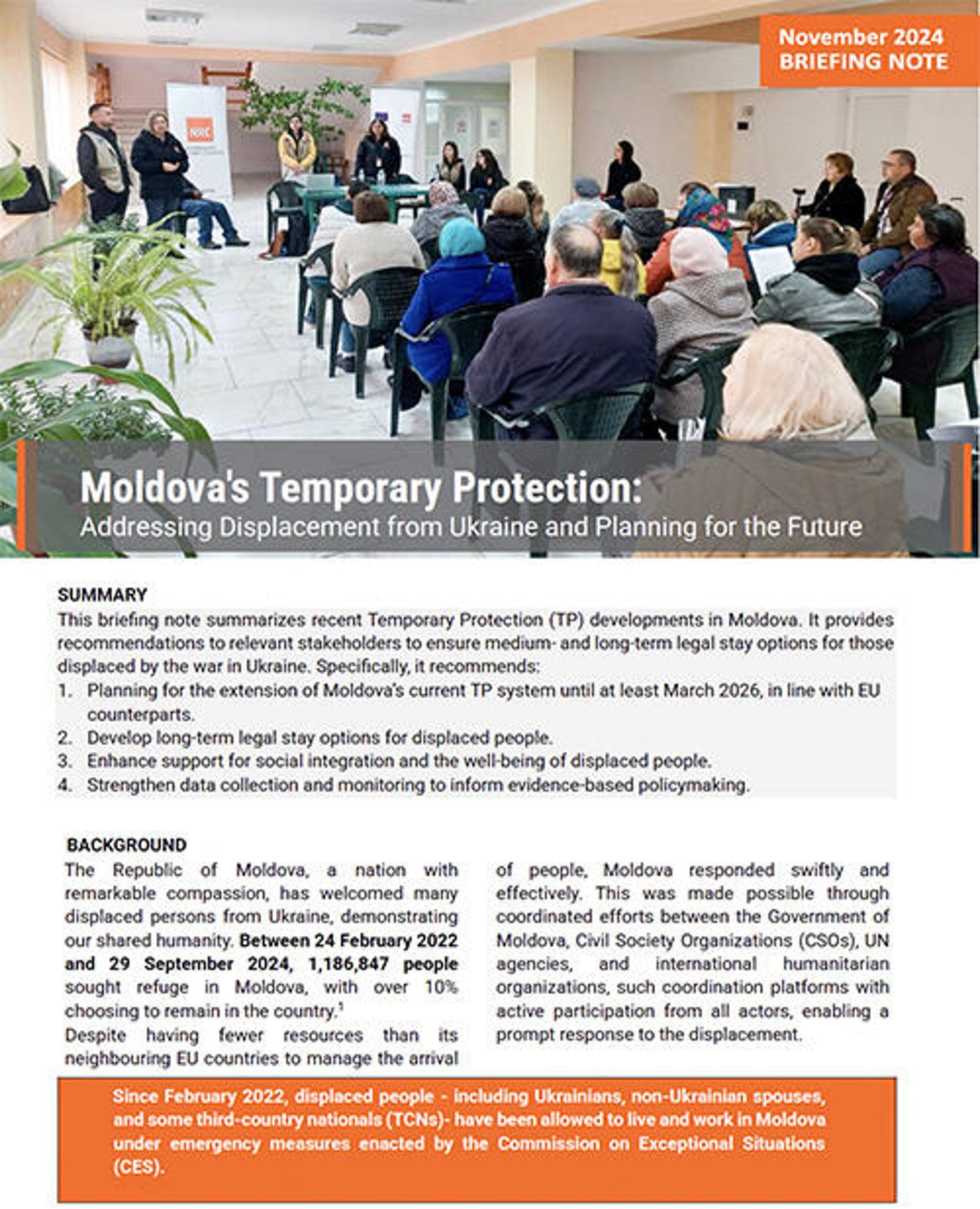 Moldova's temporary protection | NRC