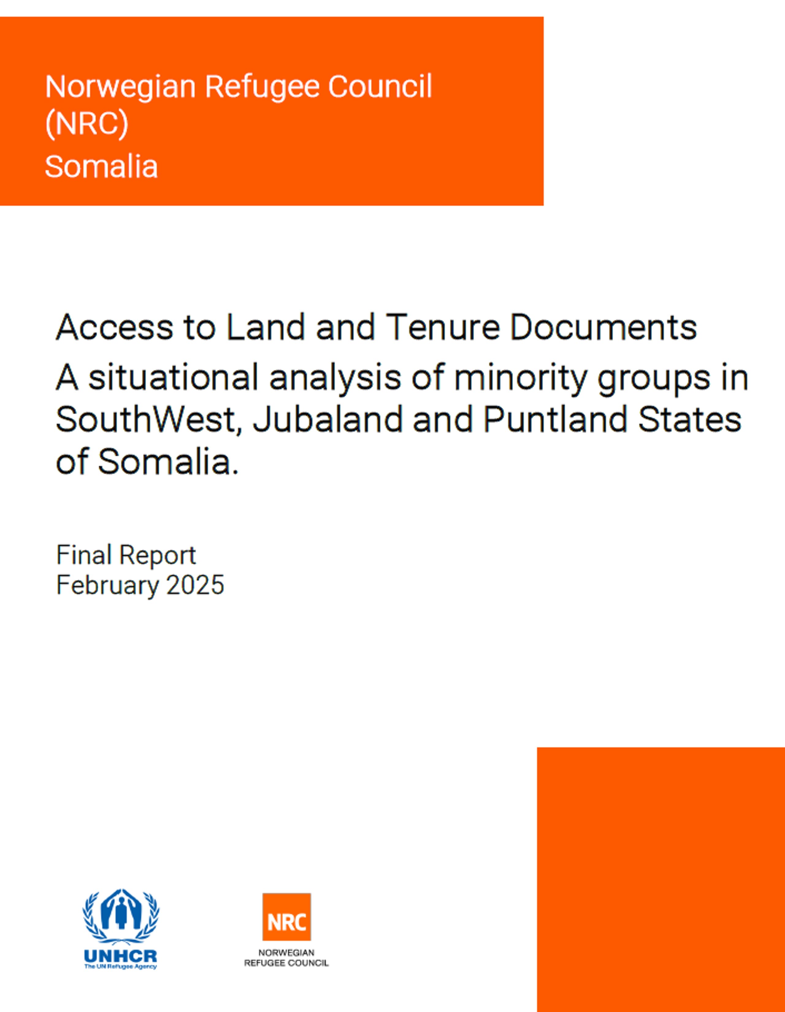 Access to land and tenure documents: a situational analysis of minority groups in Southwest ...