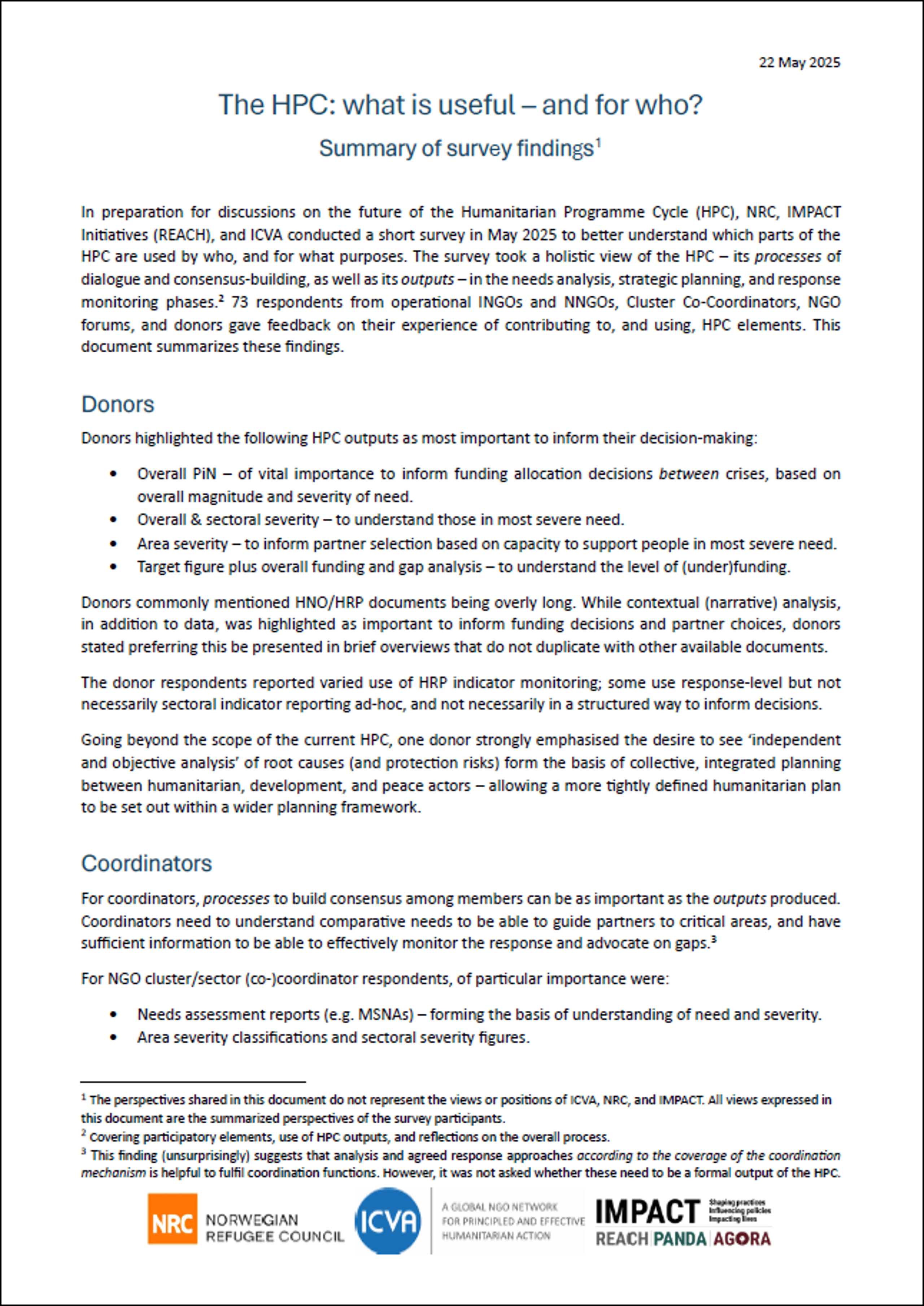 The HPC: what is useful – and for who? Summary of survey findings | NRC
