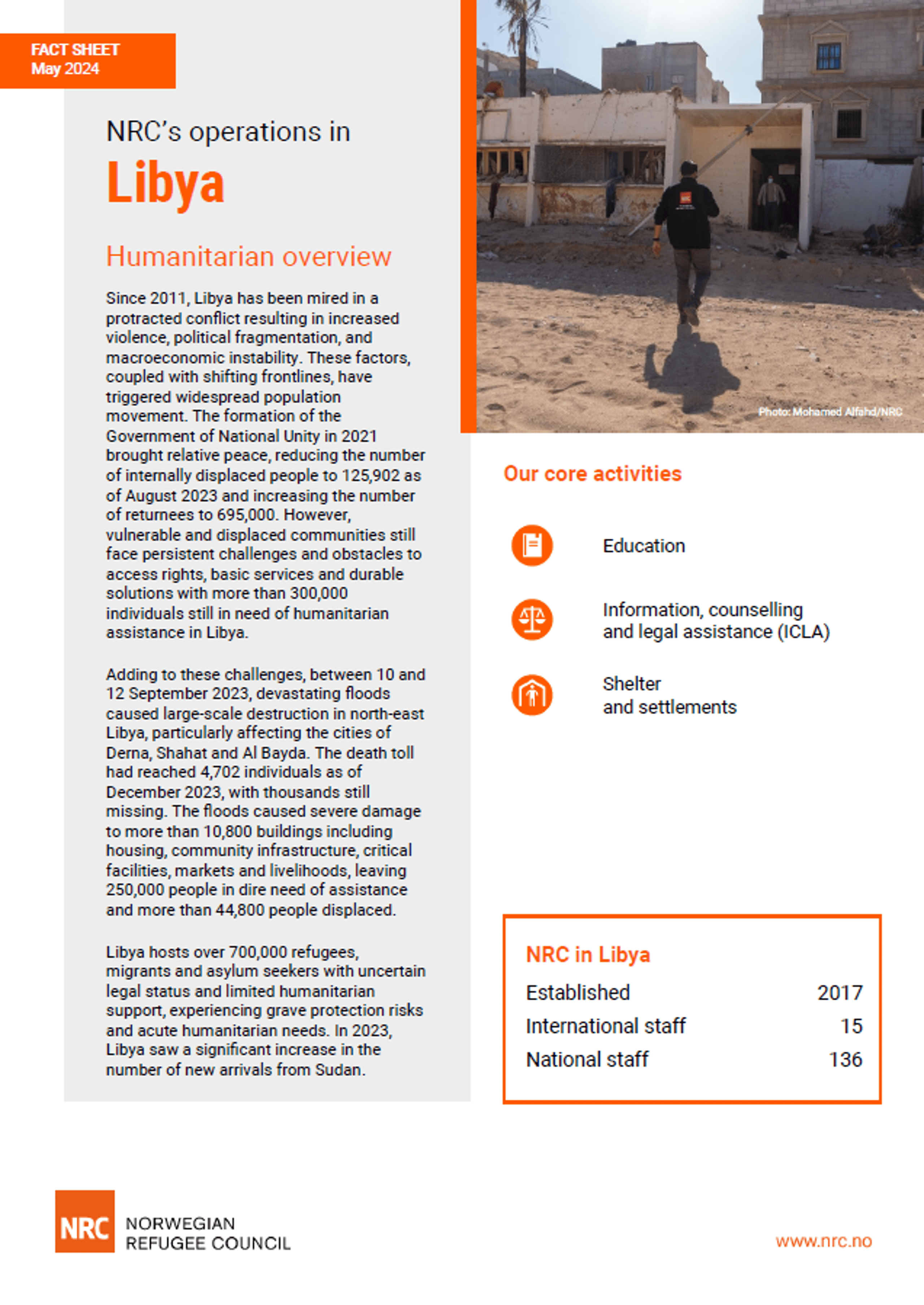 NRC Libya | Fact sheet | NRC
