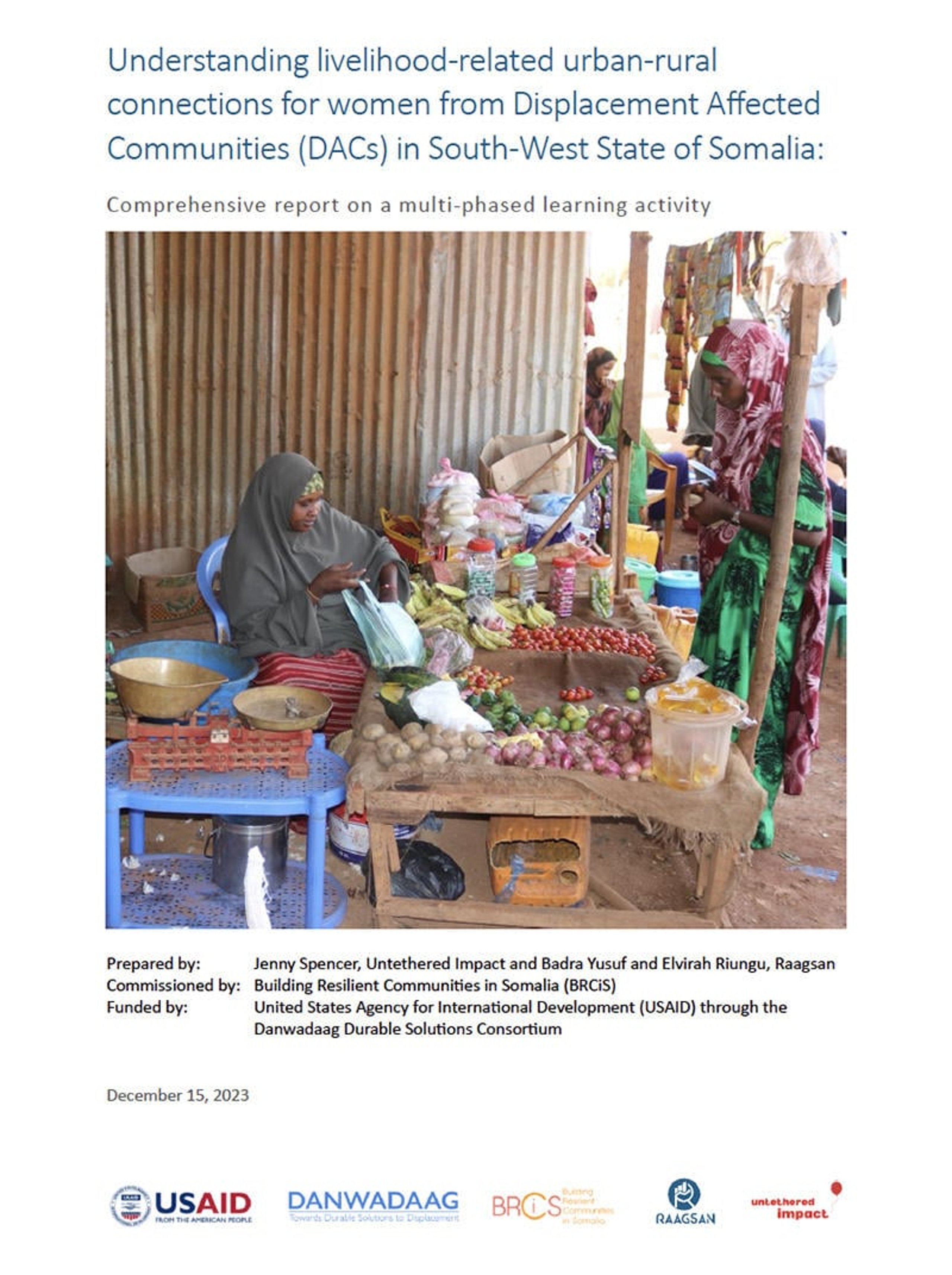 2023 BRCiS report: Urban-rural livelihood linkages for displaced women ...