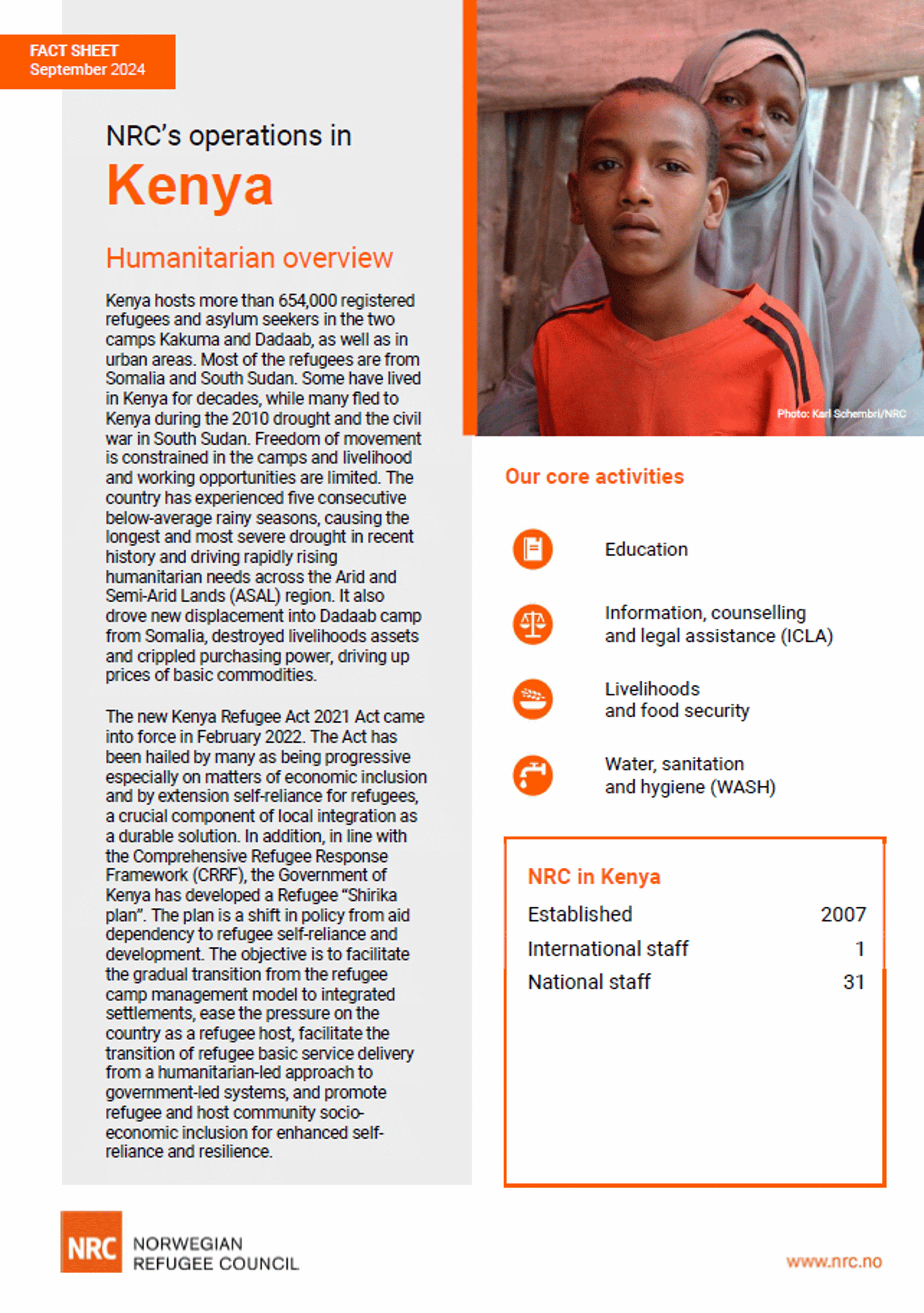 NRC Kenya | Fact sheet | NRC