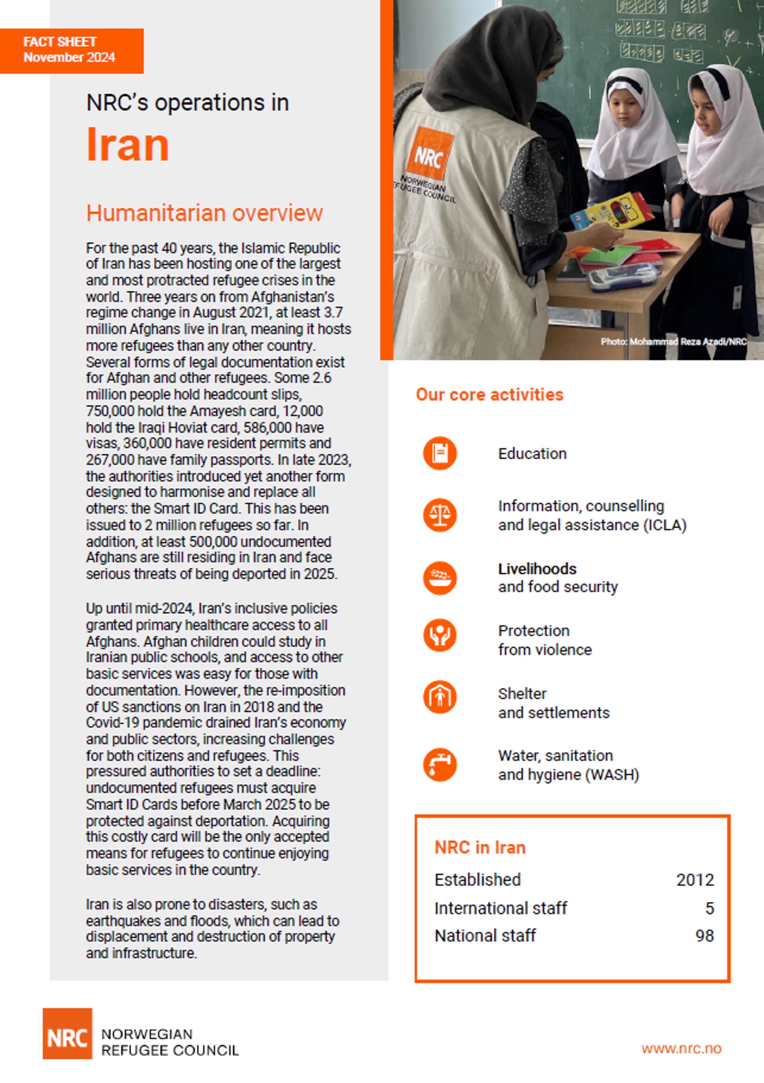 NRC Iran | Fact sheet | NRC