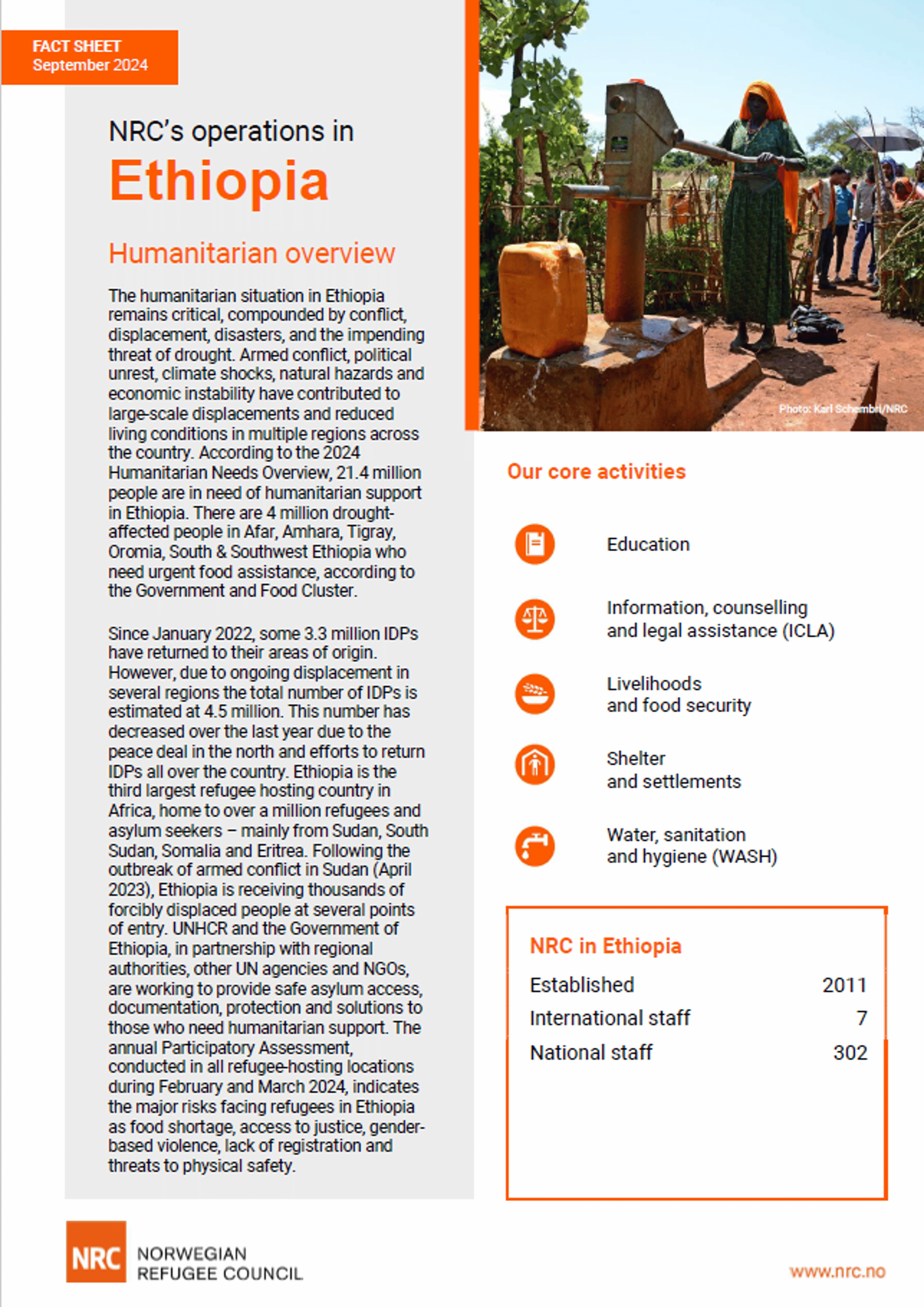 NRC Ethiopia | Fact sheet | NRC