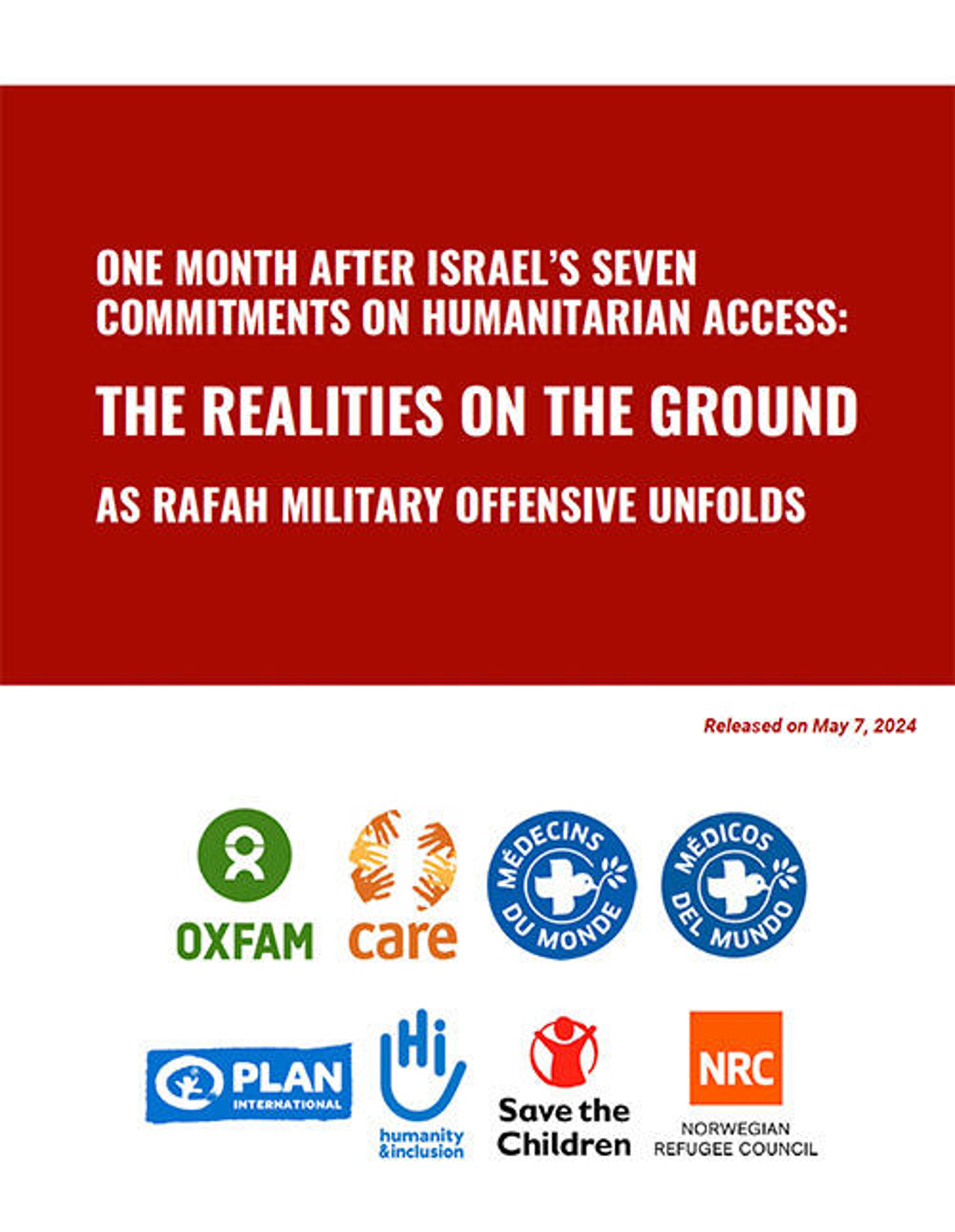 One month after Israel’s seven commitments on humanitarian access: the ...